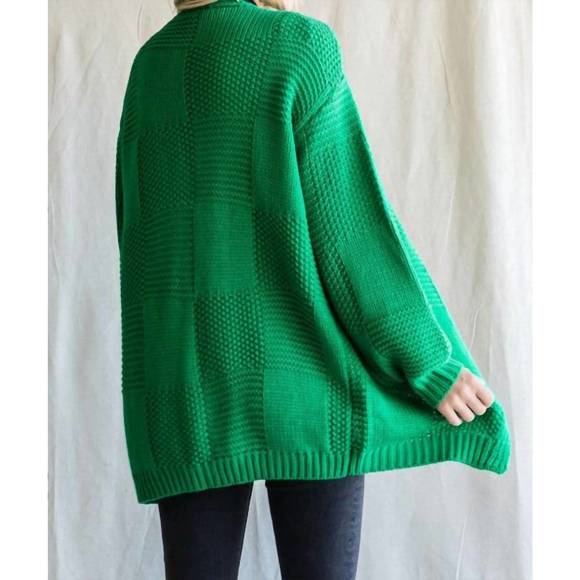 JODIFL | Sweaters | New Jodifl Textured Bubble Sleeve Cardigan In Kelly ...